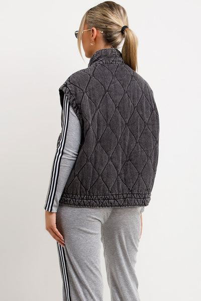 Padded Quilted Gilet With Drawstring Hem Zara Women's Inspired ...