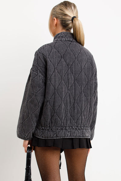 Padded Quilted Jacket With Drawstring Hem Zara Women's Inspired ...